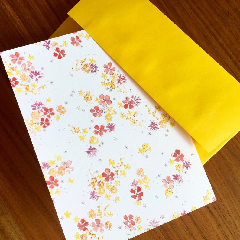 Bitty Buds Pack of 6 Watercolor Cards - Etsy Hong Kong