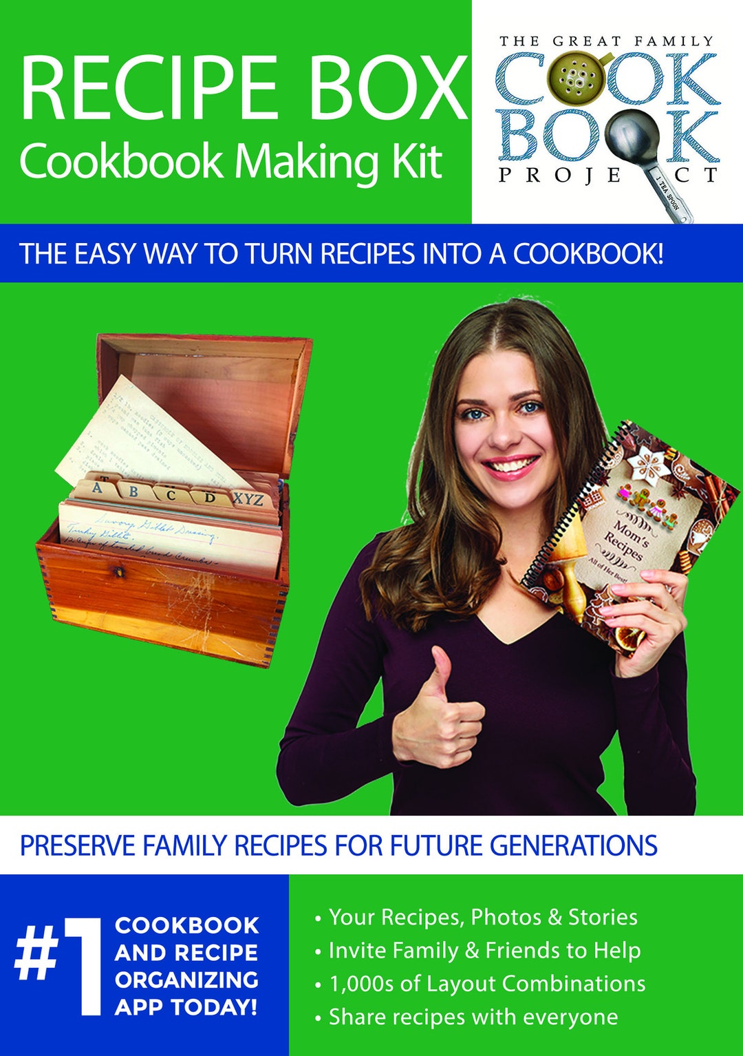 Recipe Box Cookbook Making Kit - Etsy