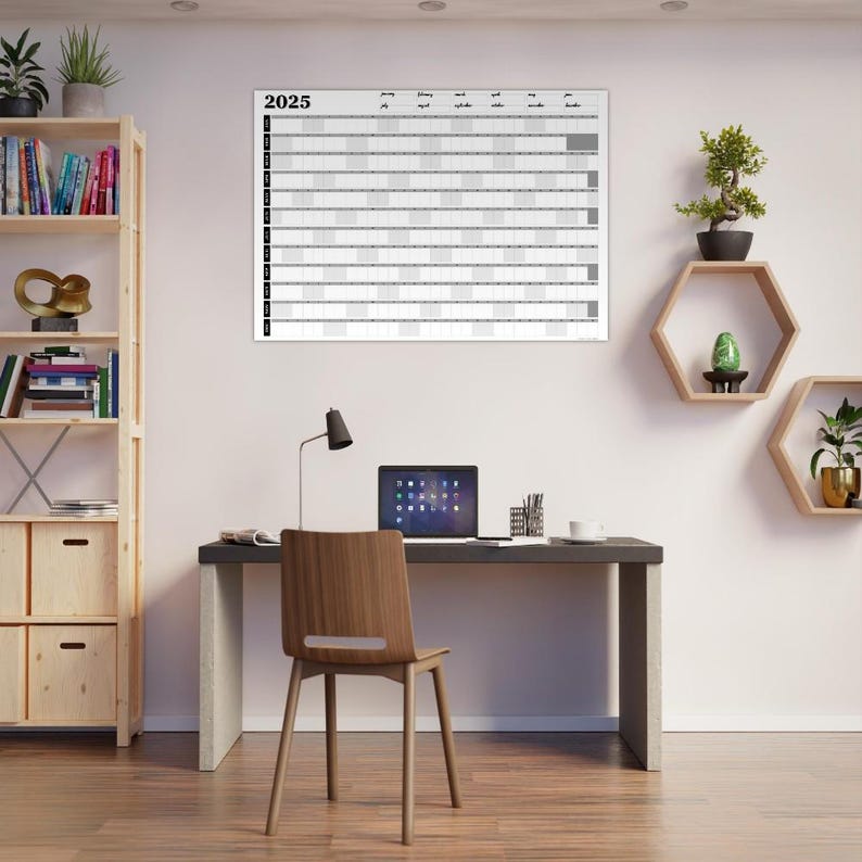 2025 Giant Paper Wall Calendar | Extra Large Format Yearly Planner ...
