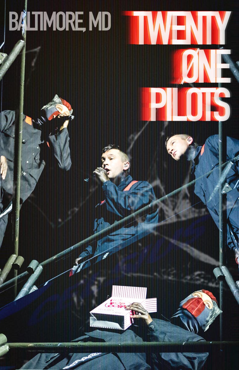Twenty One Pilots Poster | Baltimore, MD | Digital Print Files - Etsy