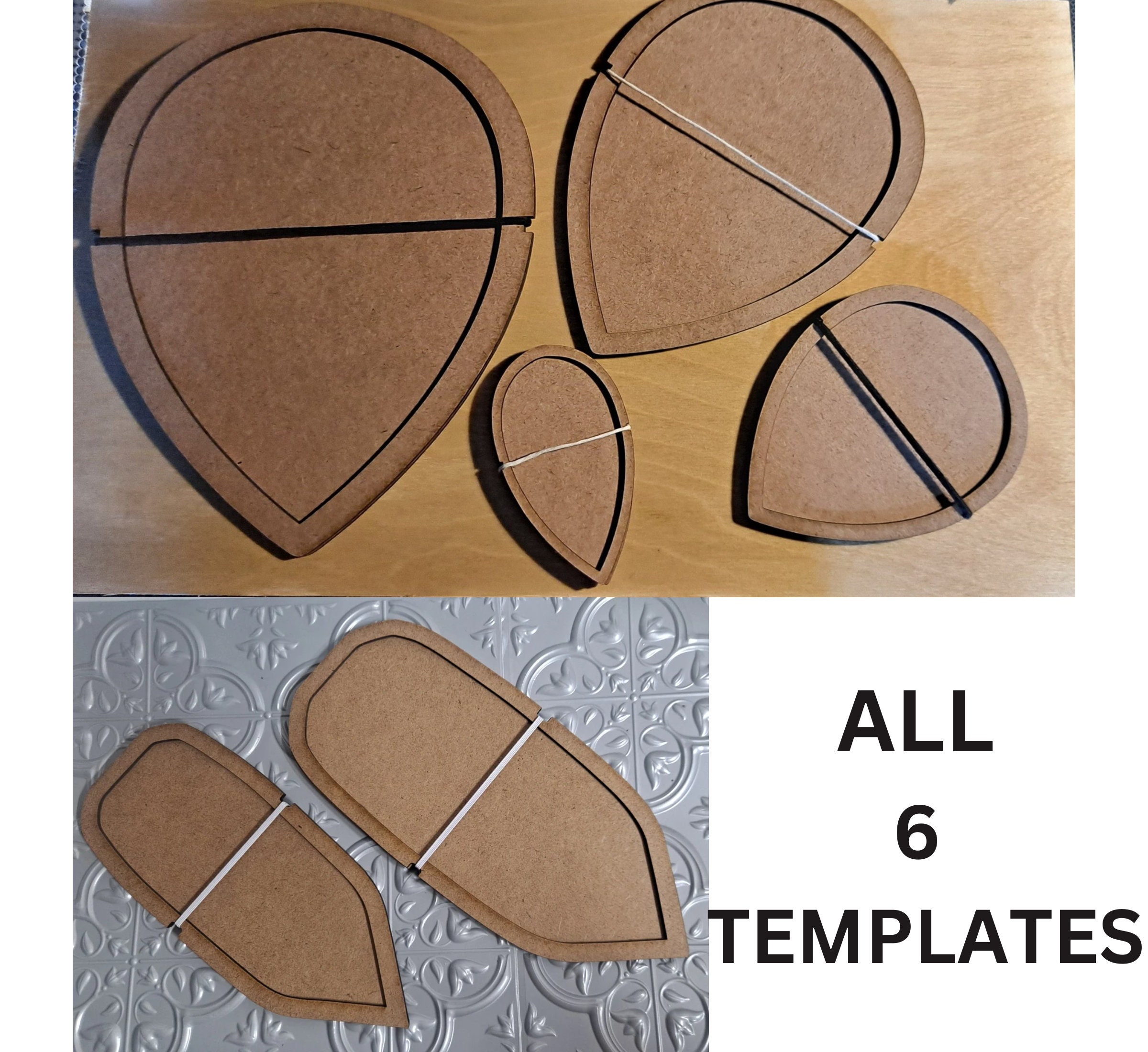 Macrame Feather/leaf Templates Set of 6 Wooden Templates All - Etsy