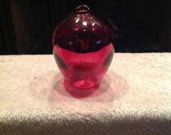 Raspberry Glass Vase - Etsy