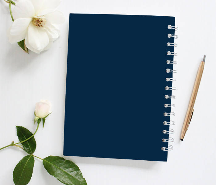 Custom Name Notebook Navy Notebook Personalized Notebook | Etsy