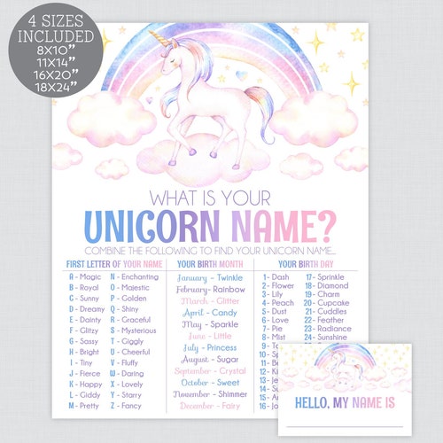 Editable Unicorn Birthday Party Game Printable Rainbow - Etsy