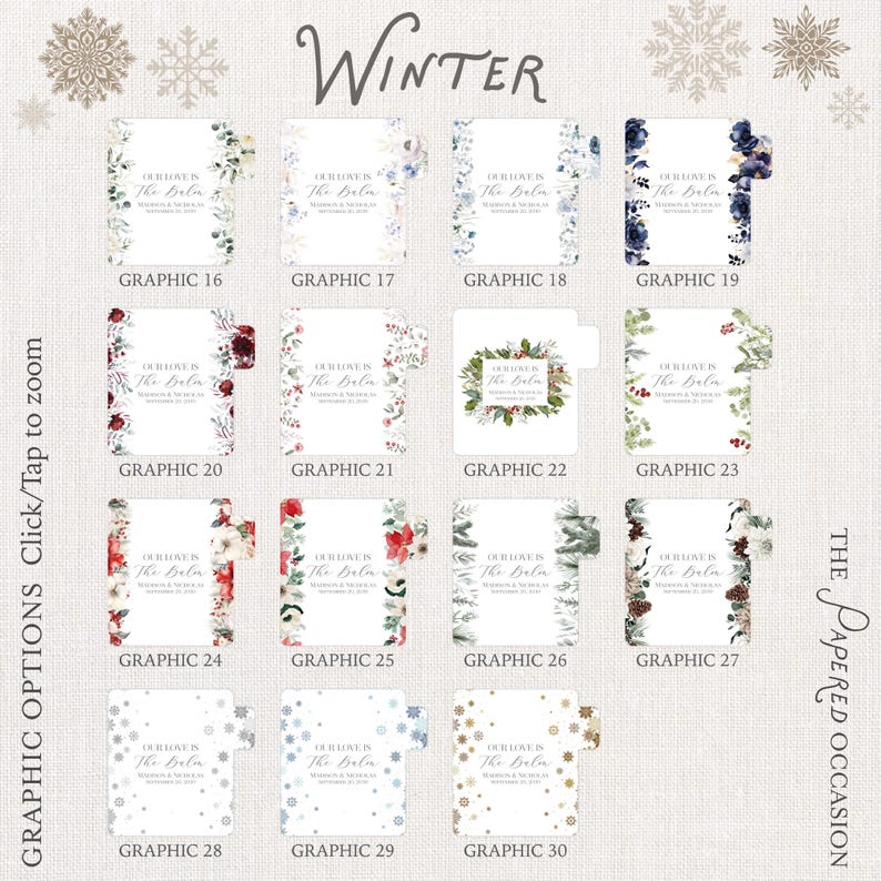PRINTED Season Themed Labels for Lip Balm Containers - Choose Your ...