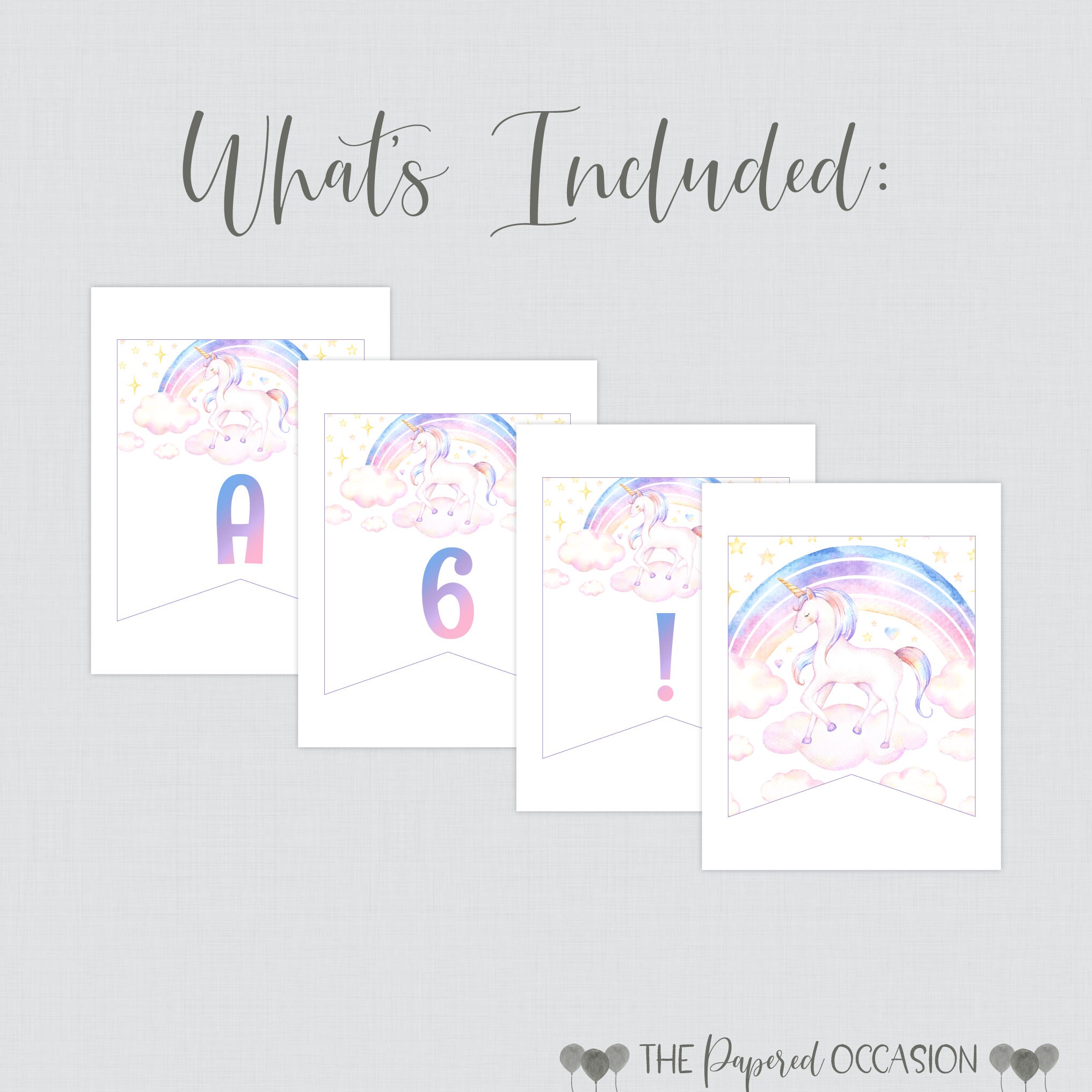 Instant Download Unicorn Birthday Party Banner Printable - Etsy