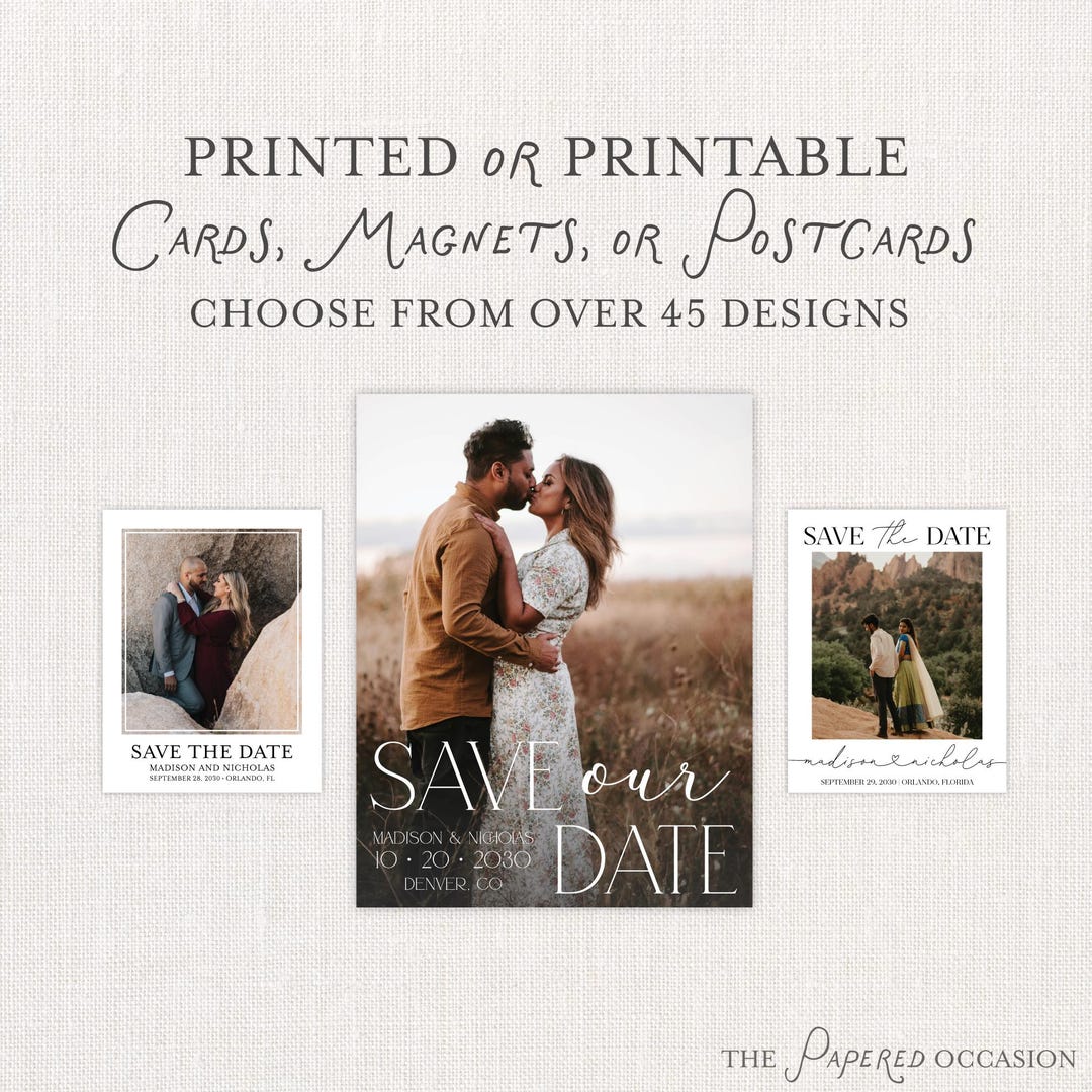 Save the Date Cards, Postcards, OR Magnets Printed or Digital 45 ...