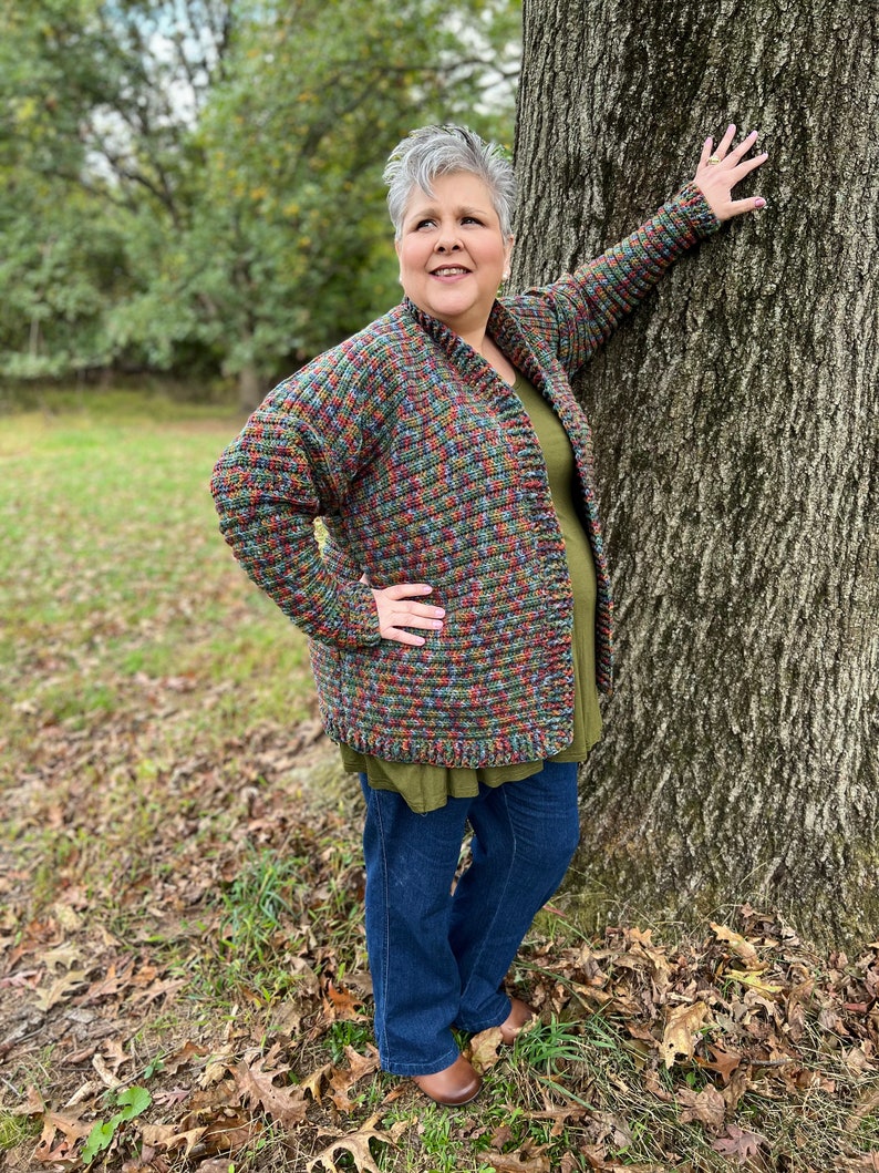 Plus Size Colors of Fall Cardigan - Etsy