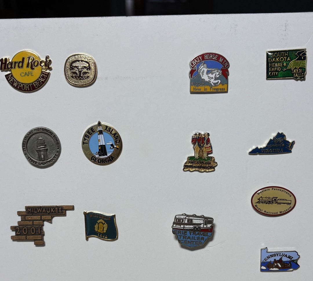 Hat / Lapel Pins, Set of 13, US States Collection - Etsy