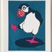 Mr Puffin Limited Edition Screenprint - Etsy UK
