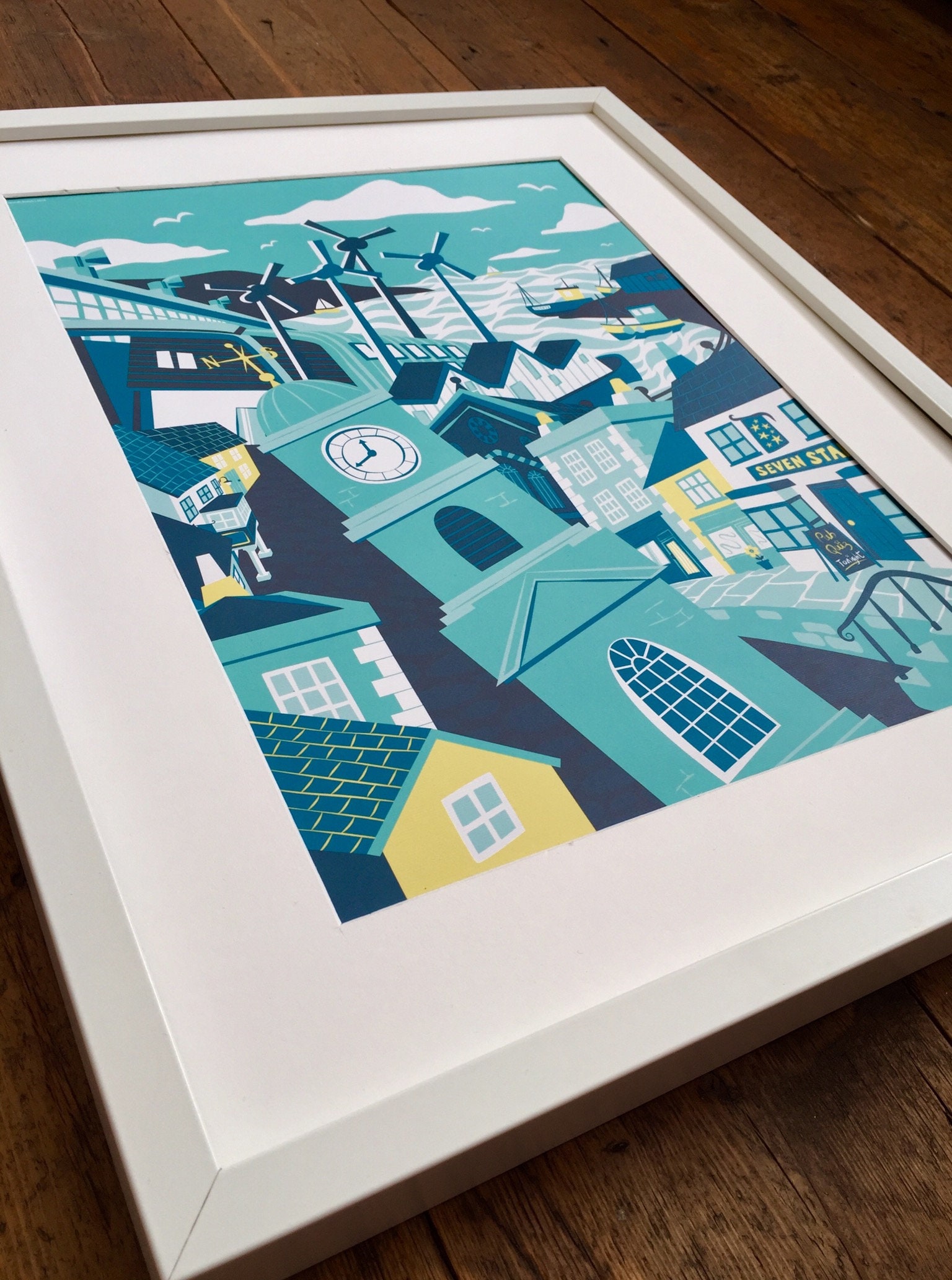 Penryn Cornwall Art Print / Original Digital Art Print - Etsy UK