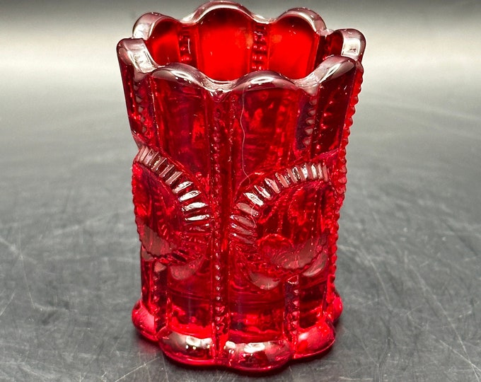 Red Toothpick Glass Moser Glass Eye Winker Toothpick Holder - Etsy
