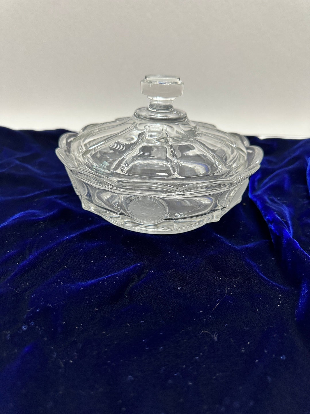 Fostoria Coin Glass Clear Candy Box With Lid - Etsy