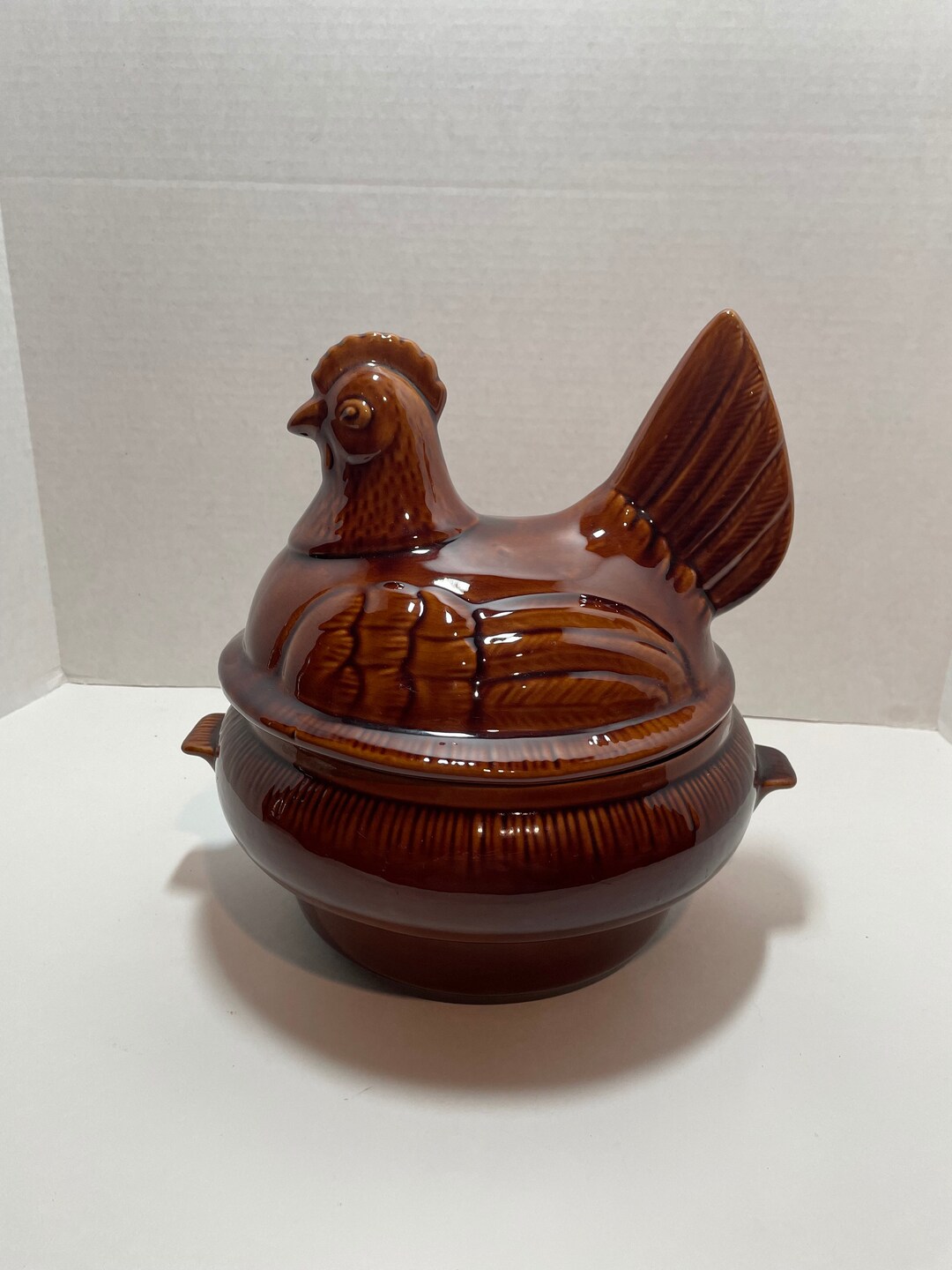 Soup Tureen California Pottery USA C 40 Brown Chicken Soup Tureen ...