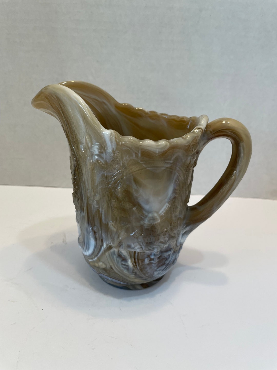 Pitcher Imperial Brown White Slag Glass Windmill Pitcher - Etsy
