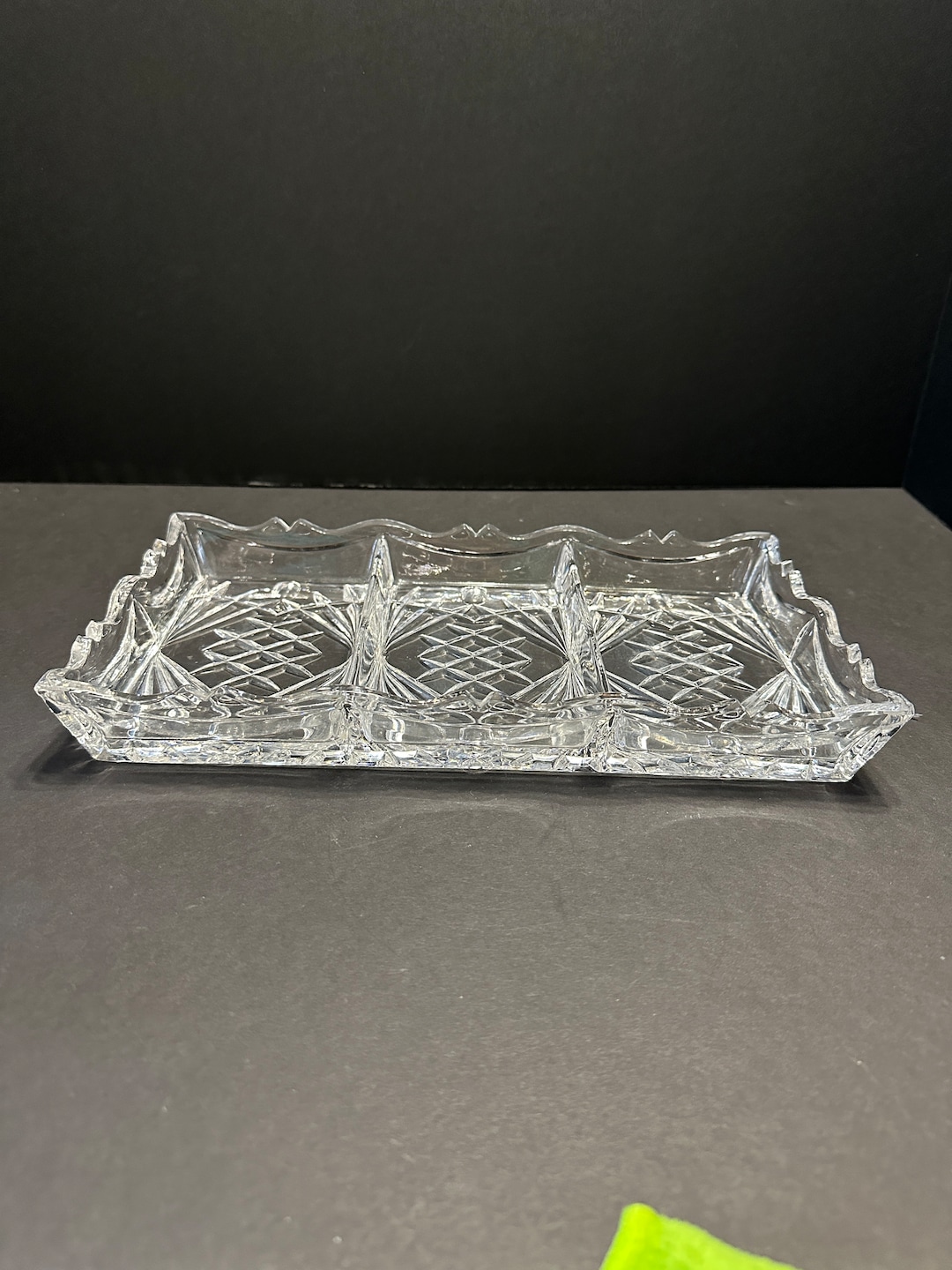 Shannon Crystal by Godinger Relish Tray - Etsy