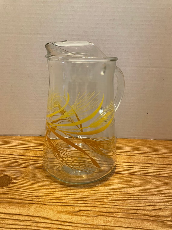 Libby Golden Wheat Pitcher With Ice Lip - Etsy