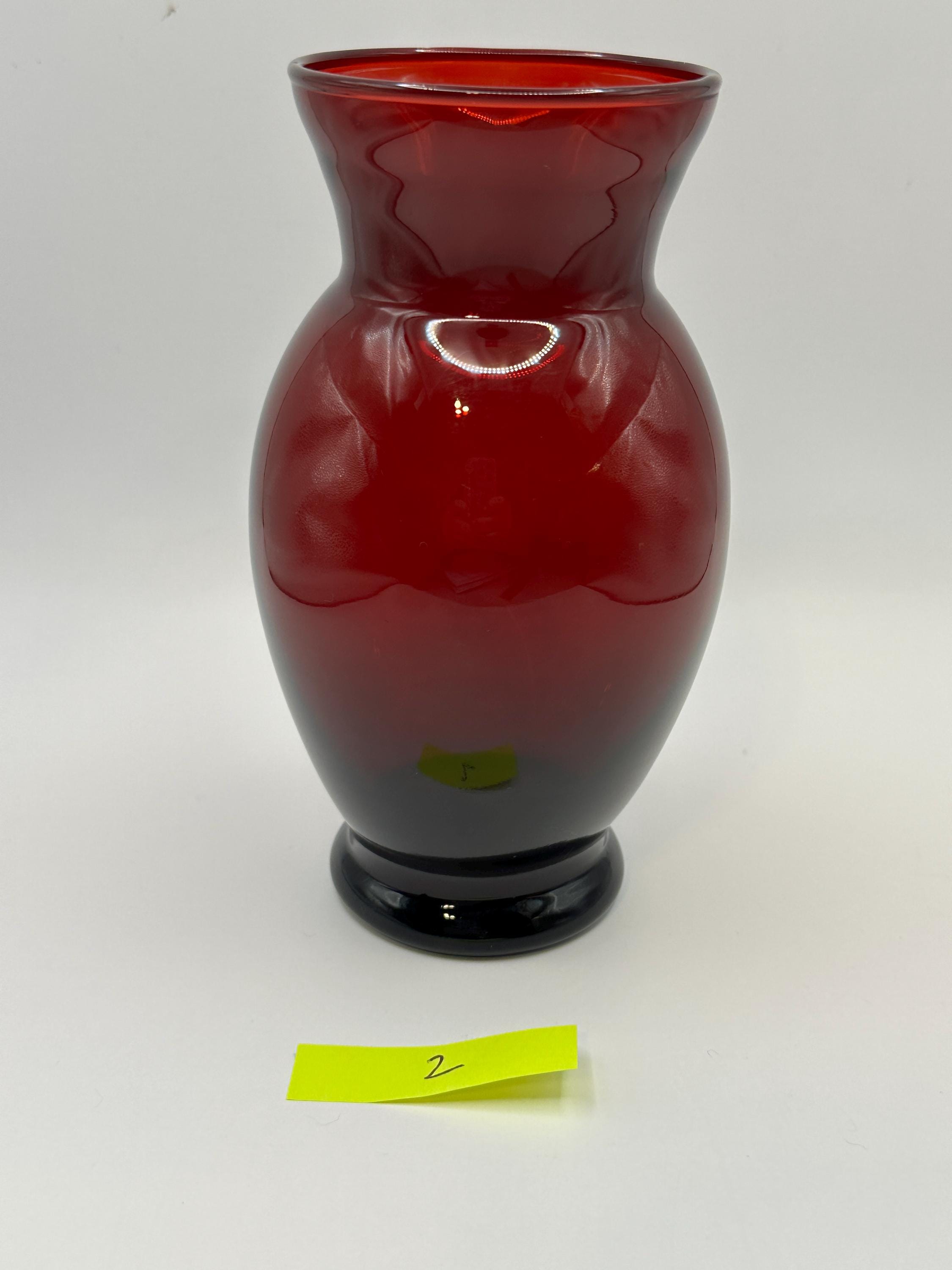Royal Ruby Anchor Hocking Vases Red Glass Choice - Etsy