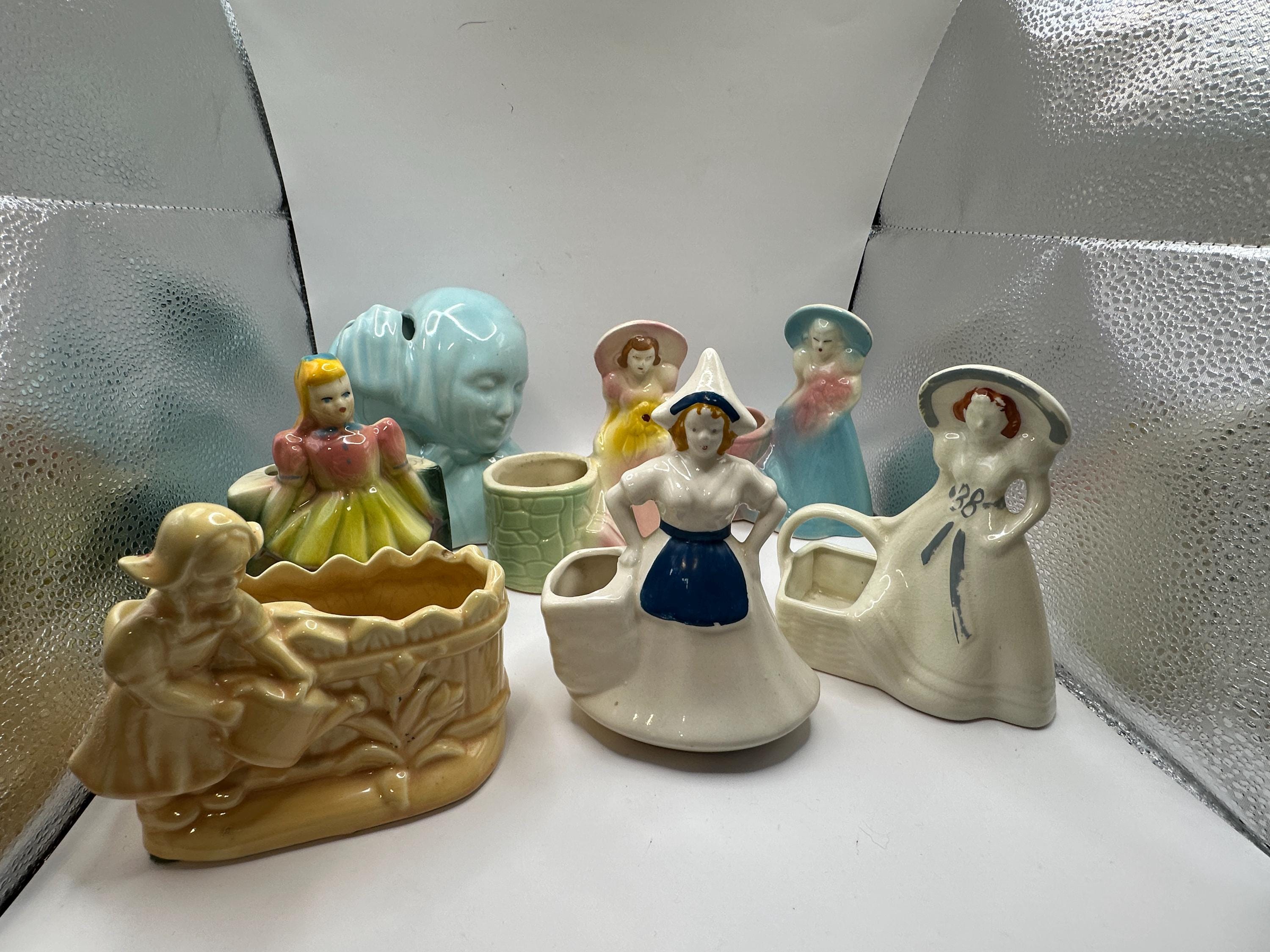Vintage Lady Planters Southern Belle's Dutch Girl Brush Mccoy Haeger ...