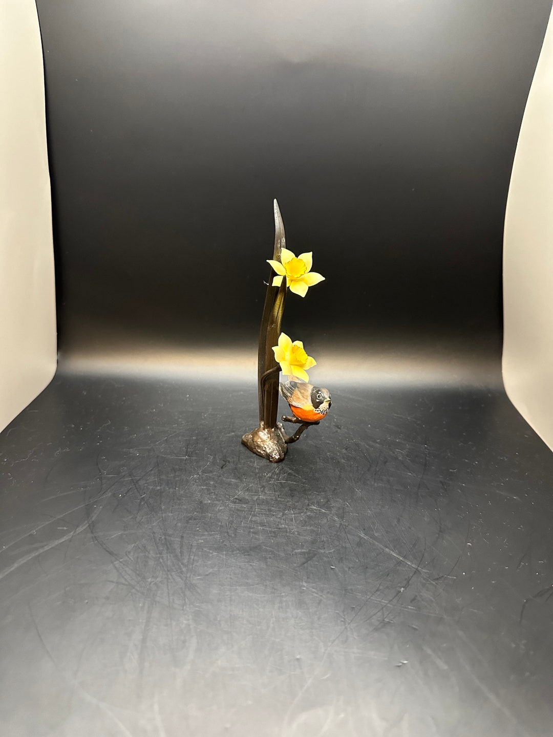 Royal Worcester American Robin Figurine Bronze and Bone China Limited ...