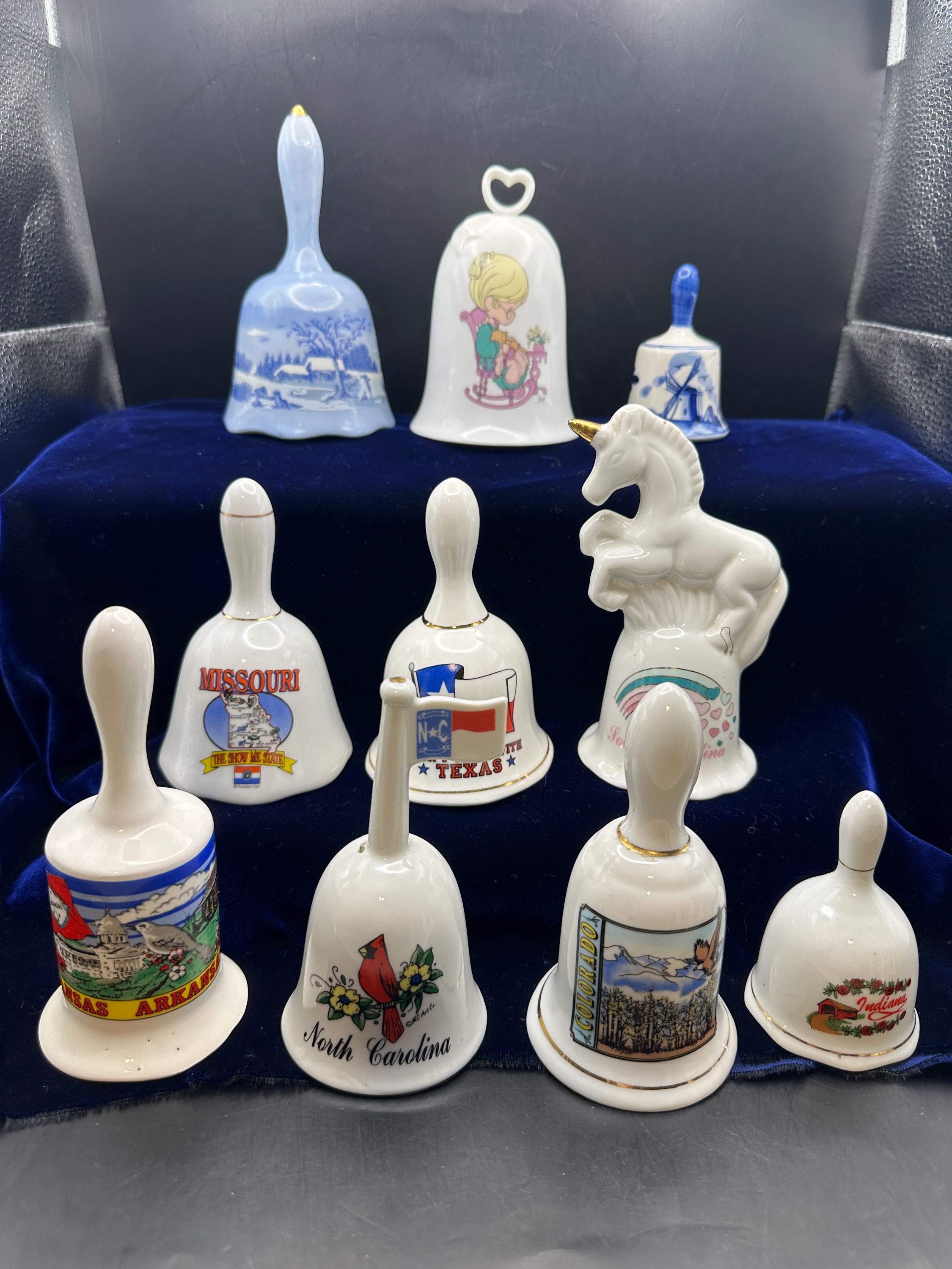 Hand Bells Ceramic Porcelain State Bells Your Choice - Etsy