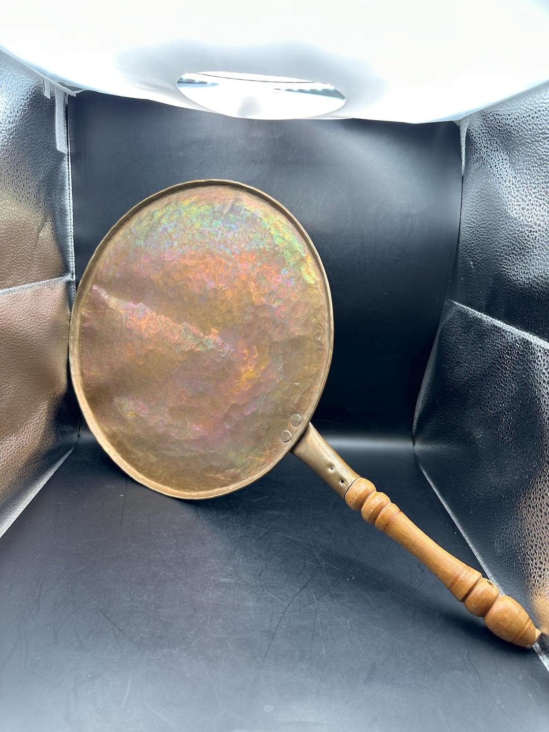 Vintage Copper Pizza Pan Shaped Pan With Long Wooden Handle - Etsy