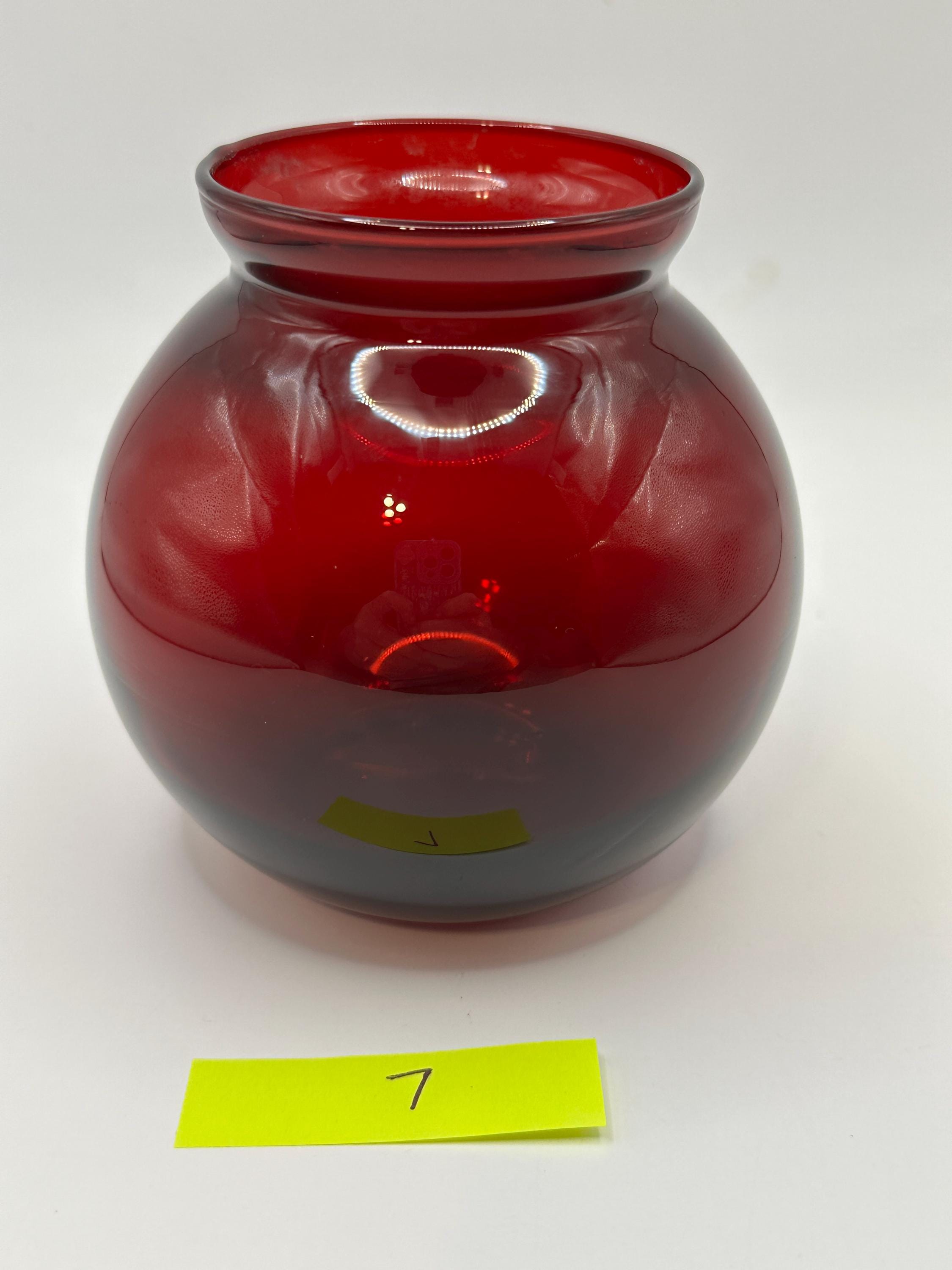 Royal Ruby Anchor Hocking Vases Red Glass Choice - Etsy