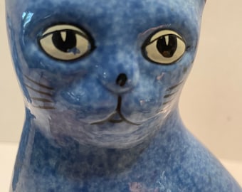 Blue Cat Figurine - Etsy