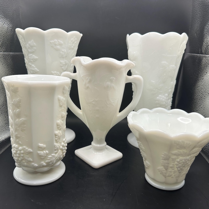 Vintage Milk Glass Print - Etsy