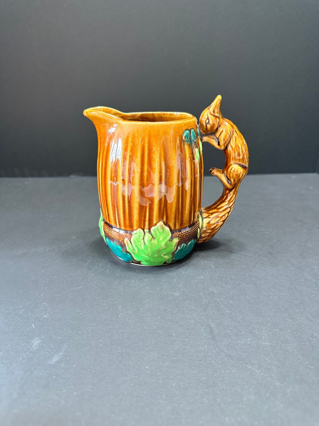 Japanese Pitcher Squirrel Handle on Large Acorn Pitcher - Etsy