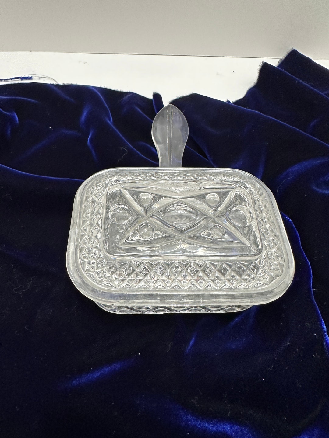 I Imperial Cape Cod Glass Cigarette Box With Lid and Handle - Etsy