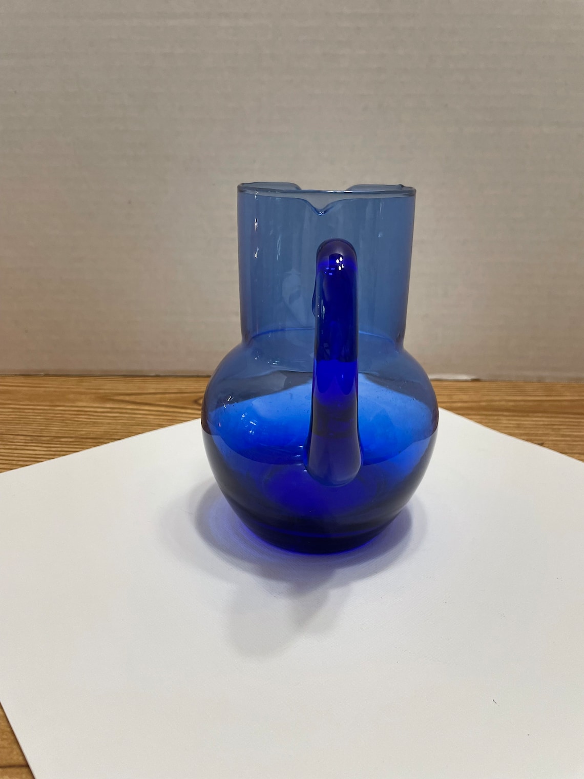 Cobalt Blue Glass Pitcher Juice - Etsy