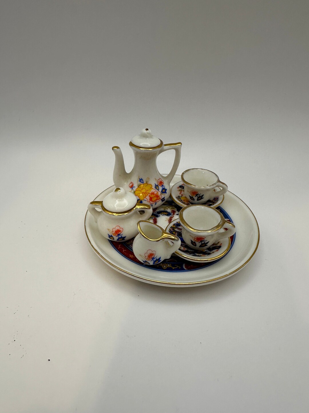 Miniature 10 Piece Tea Set Made in Taiwan Doll Size Palace Tea Set - Etsy