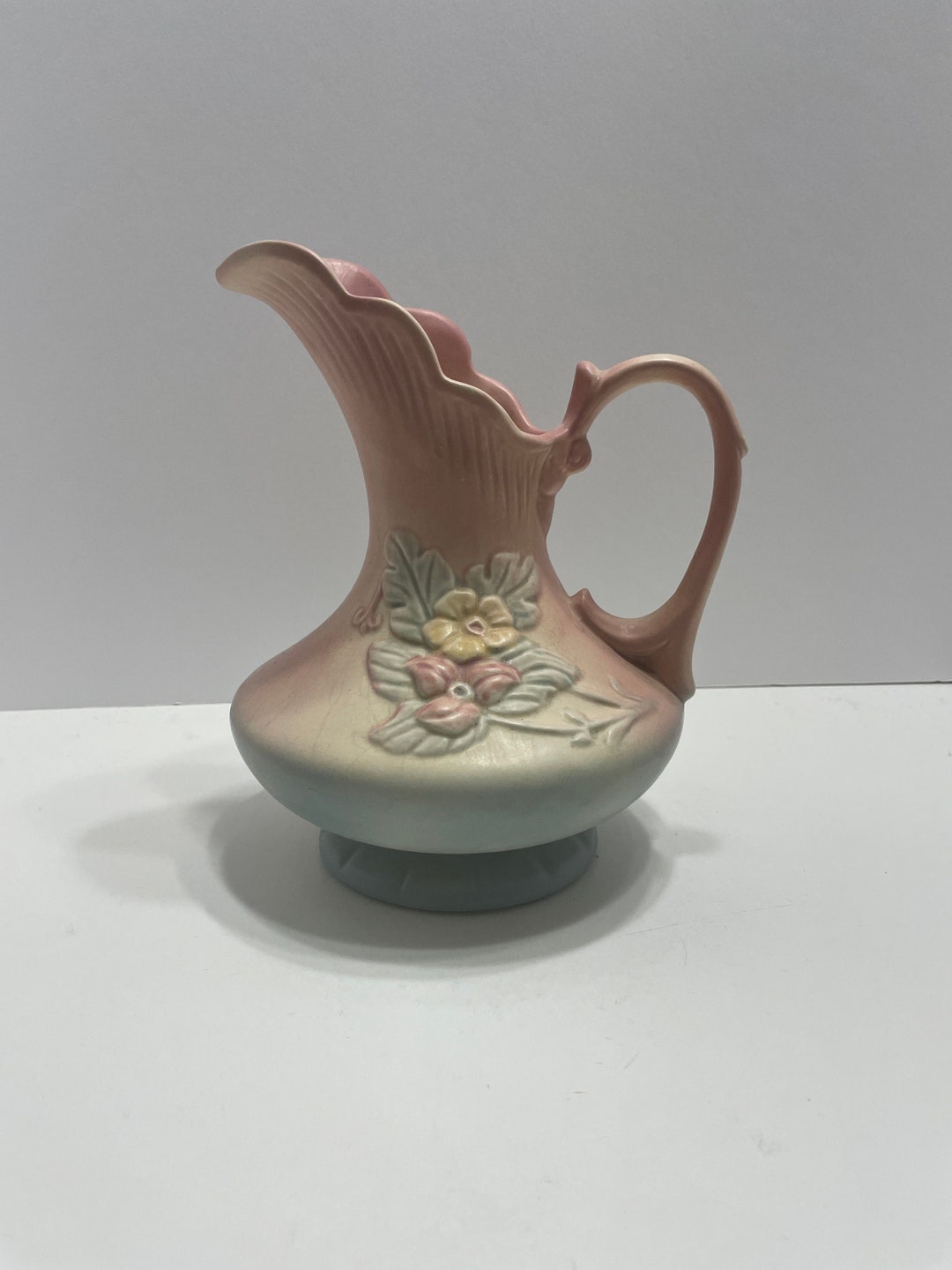 Hull Ewer Vintage Wine Pitcher Water Vase W 11-8.5 Wildflower Pitcher ...