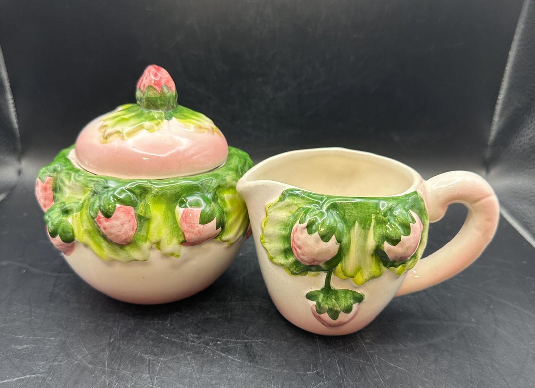 Sugar and Creamer Jay Willford Andrea by Sadek Made in Portugal Pink ...