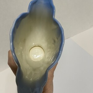 Camark Vase Beautiful Blue With Cabbage Roses and Hollyhocks - Etsy