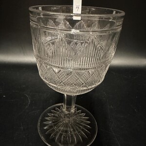 EAPG Water Goblets Snake Drape, Ferris Wheel, Slewed Horseshoe, Cape ...