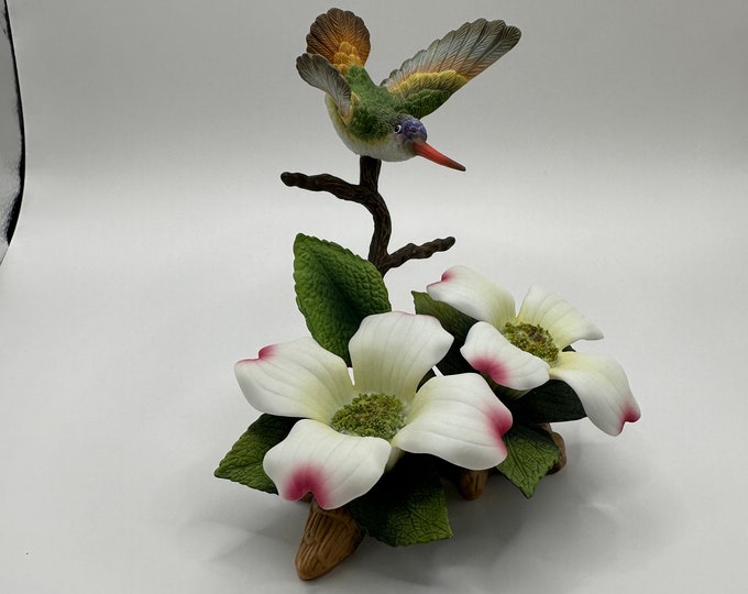 Dogwood Andrea by Sadek Hummingbird and Dogwood Blossoms Porcelain ...