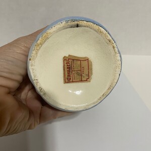 Camark Vase Beautiful Blue With Cabbage Roses and Hollyhocks - Etsy