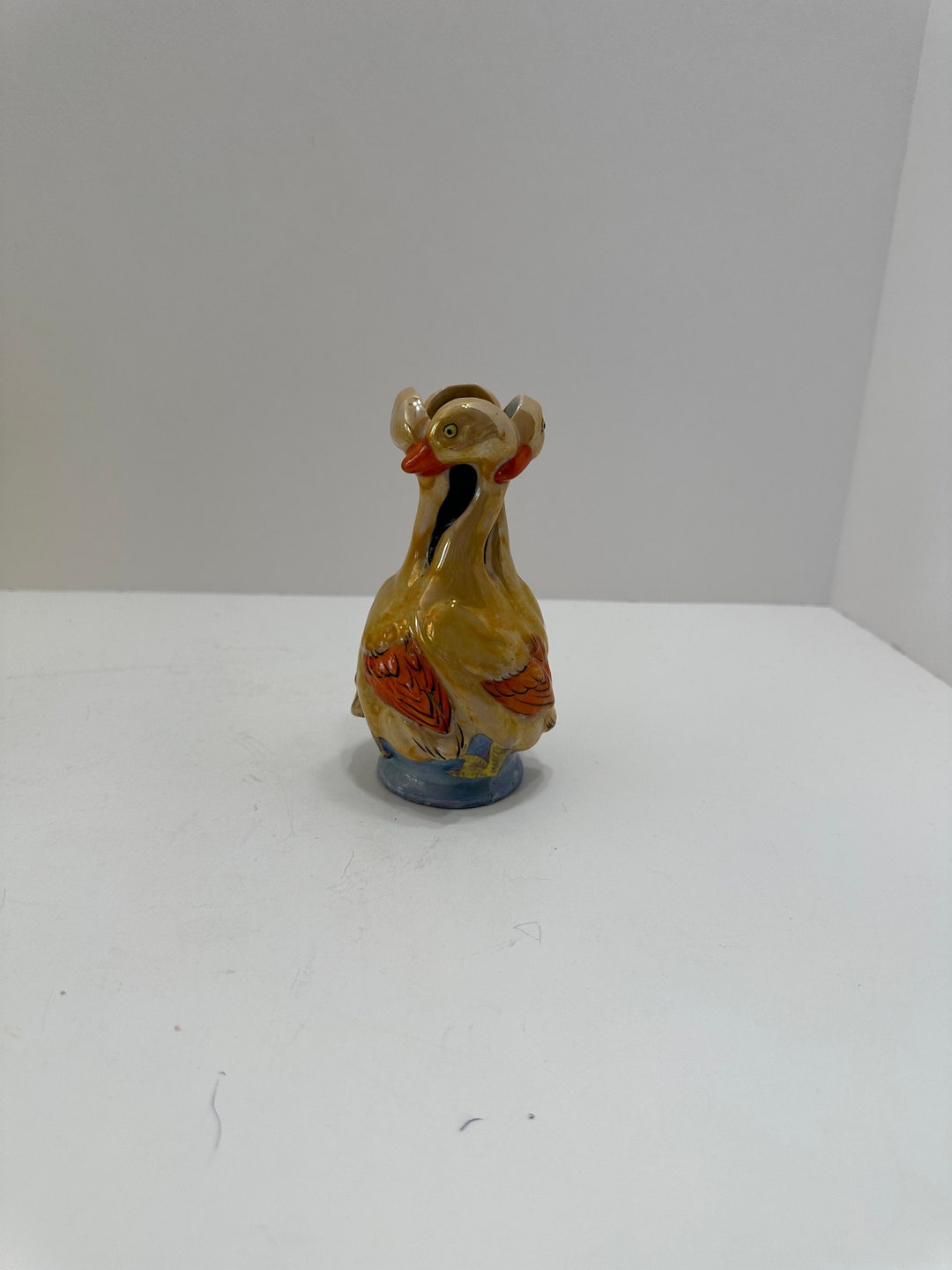 Vase Small Lusterware Hand Painted Duck Goose Vase - Etsy