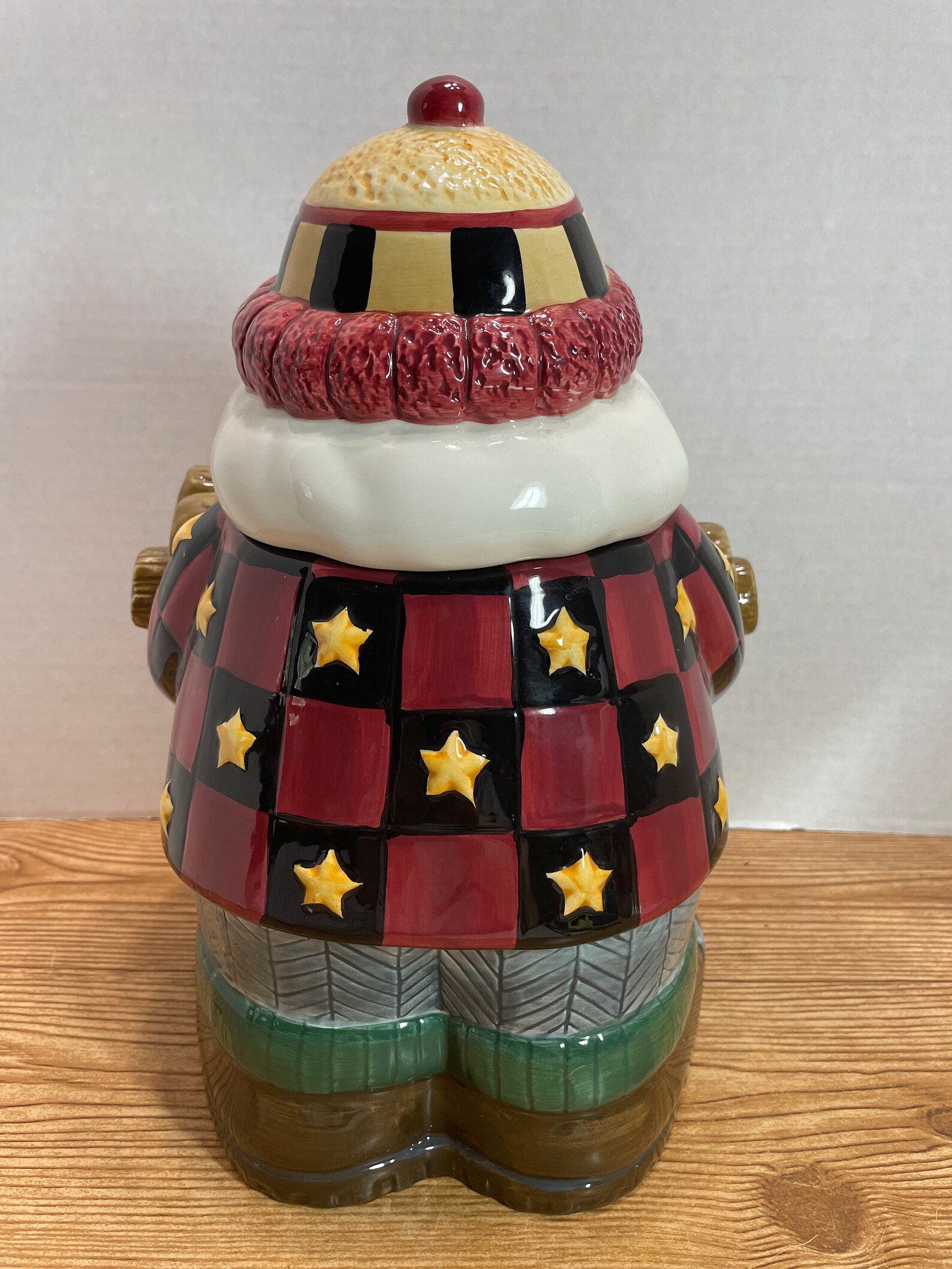 Woodland Santa Cookie Jar Debbie Mumm - Etsy