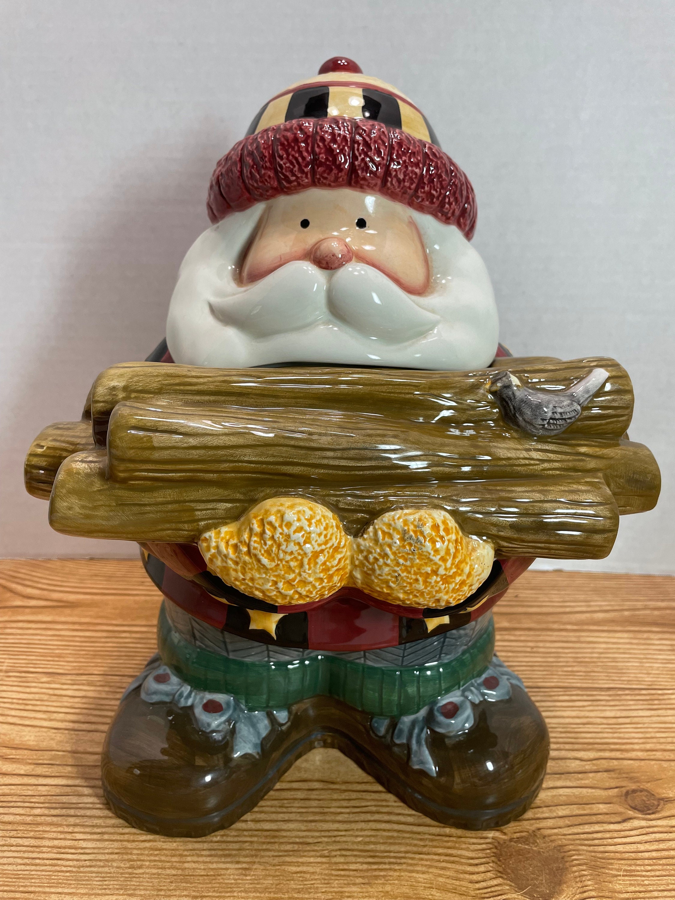 Woodland Santa Cookie Jar Debbie Mumm - Etsy