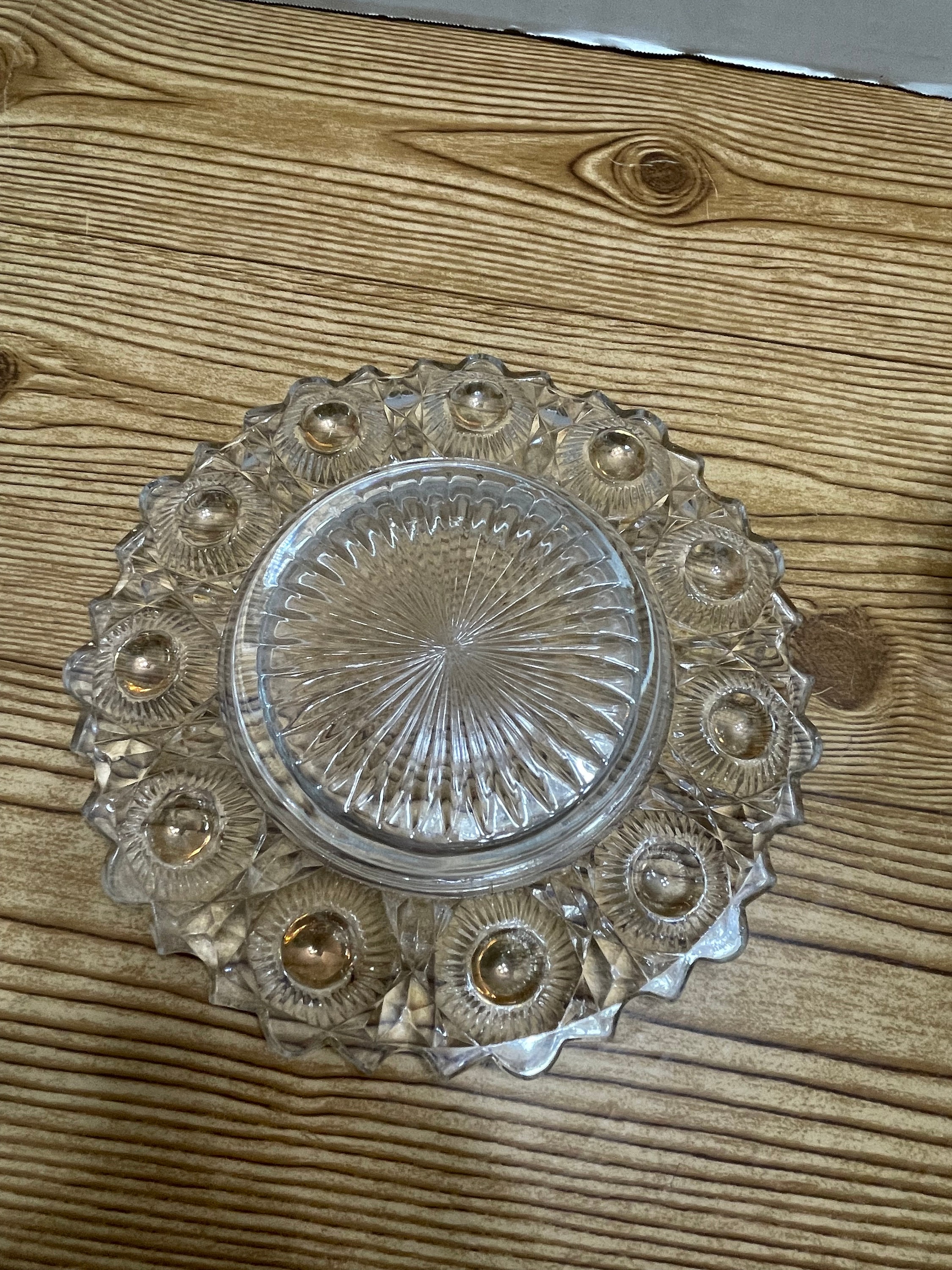 EAPG Domed Butter Dish 1909 Bullseye and Daisy Cheese Dome - Etsy