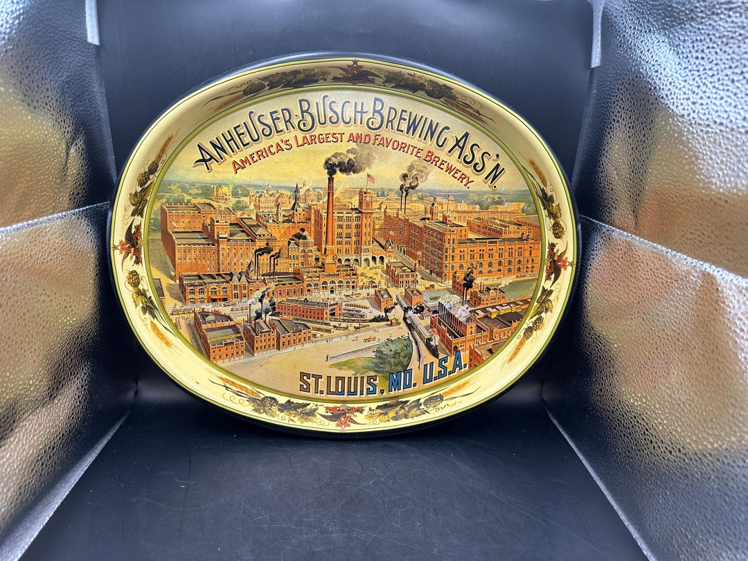 Advertising Tray Oval Beer Tray Anheuser-busch Brewing Association ...