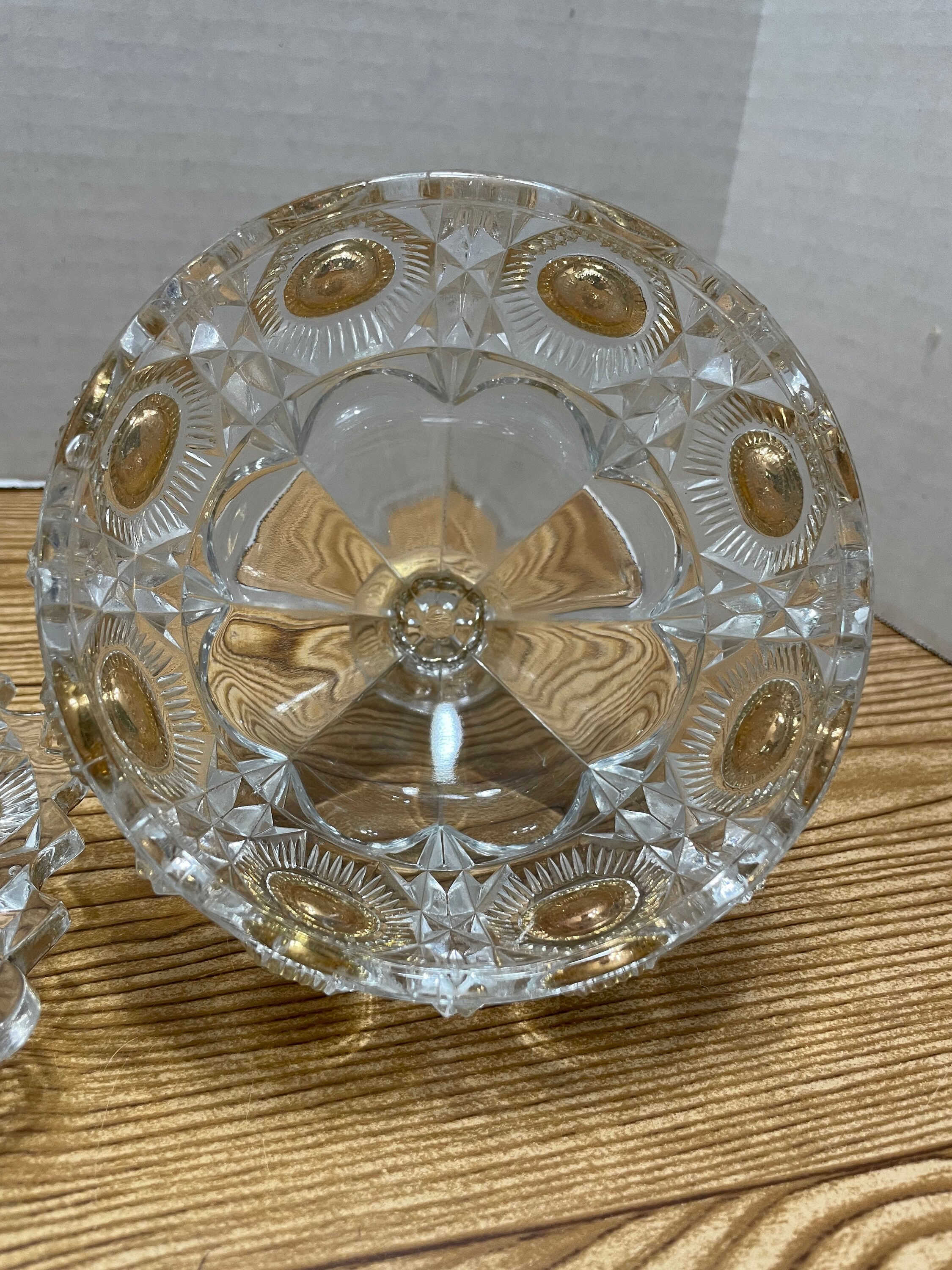 EAPG Domed Butter Dish 1909 Bullseye and Daisy Cheese Dome - Etsy