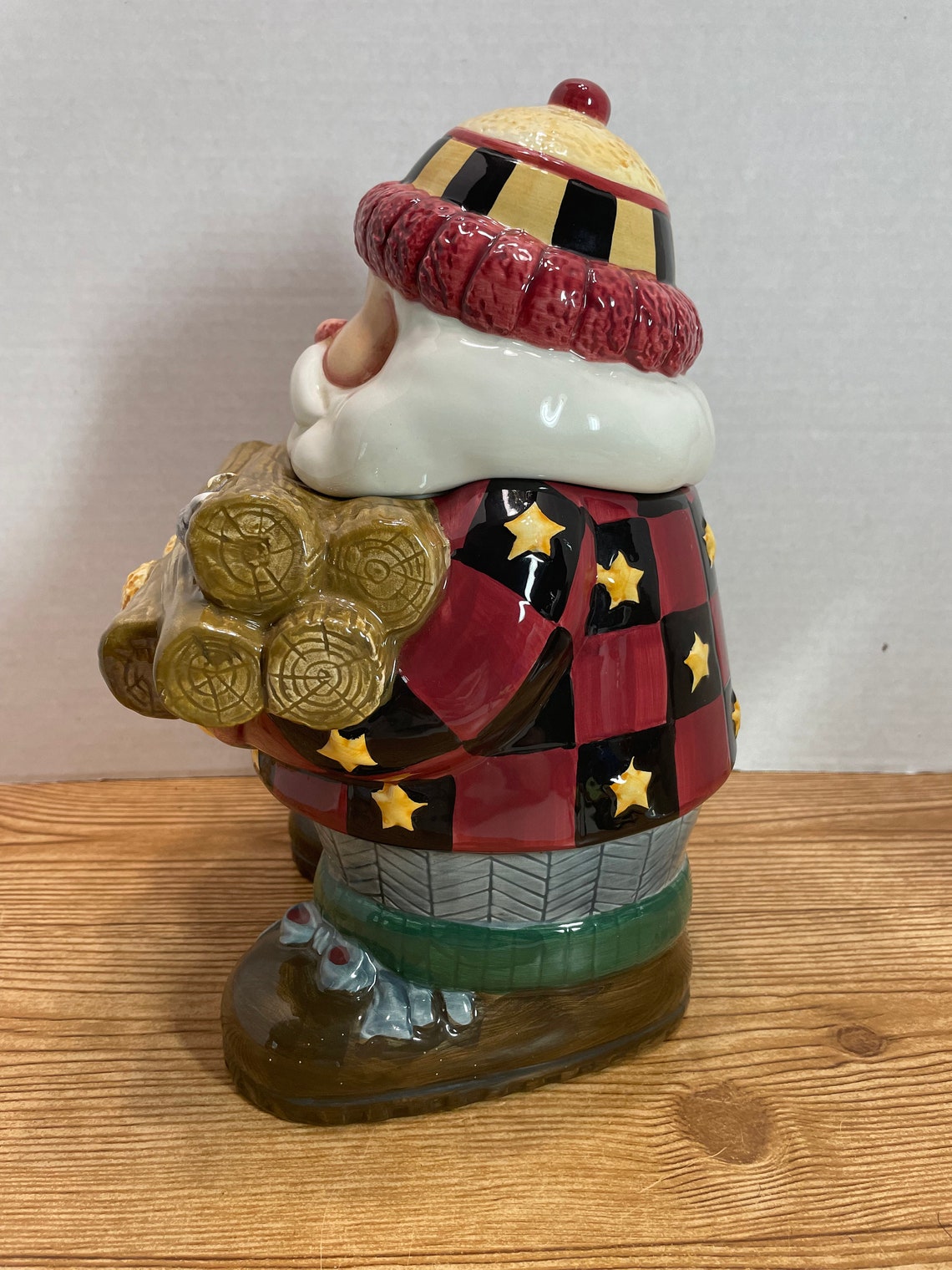 Woodland Santa Cookie Jar Debbie Mumm - Etsy