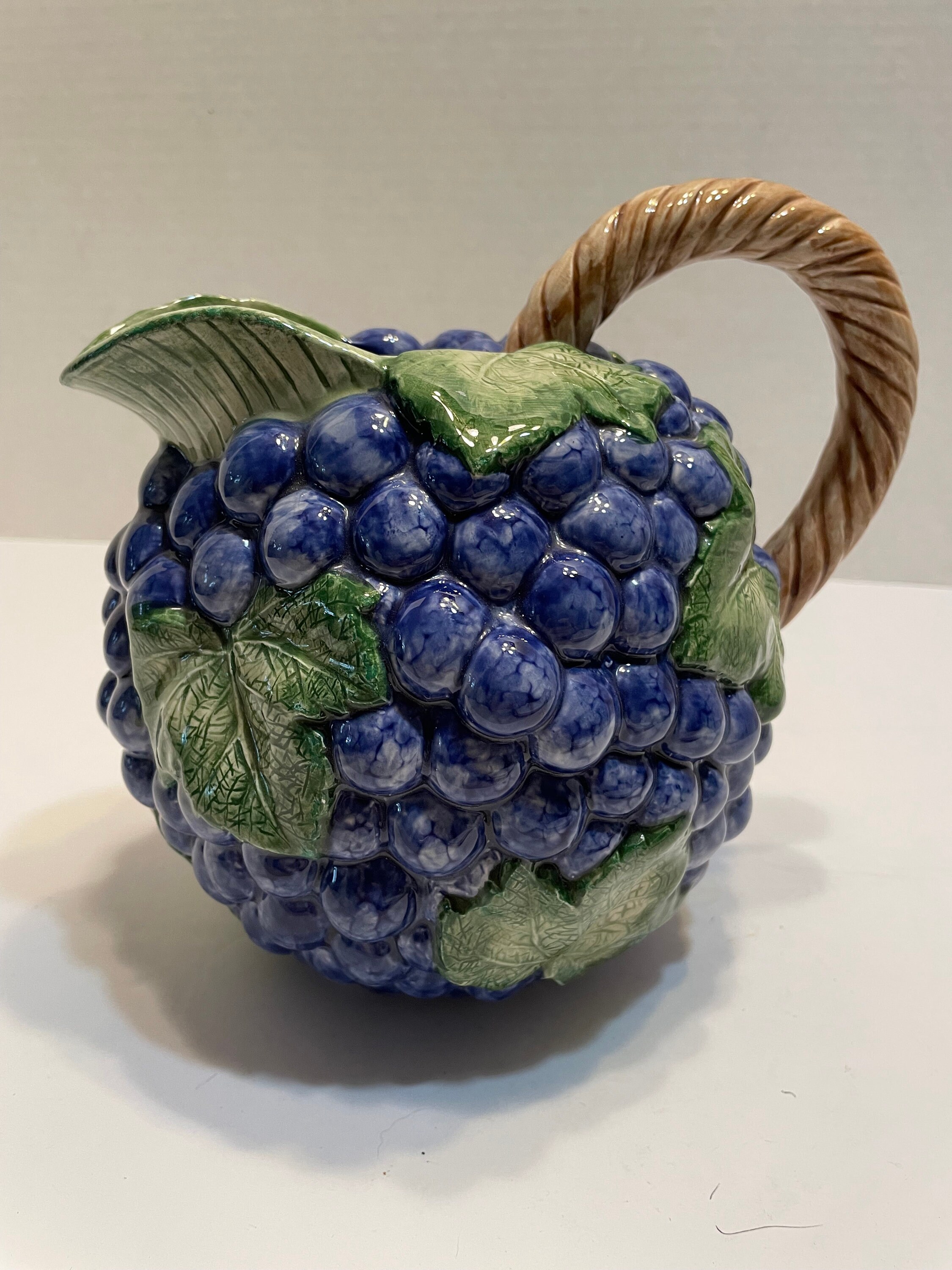 Drink & Barware Fitz Floyd grape pitcher Grape Arbor 1989 2 quart ...