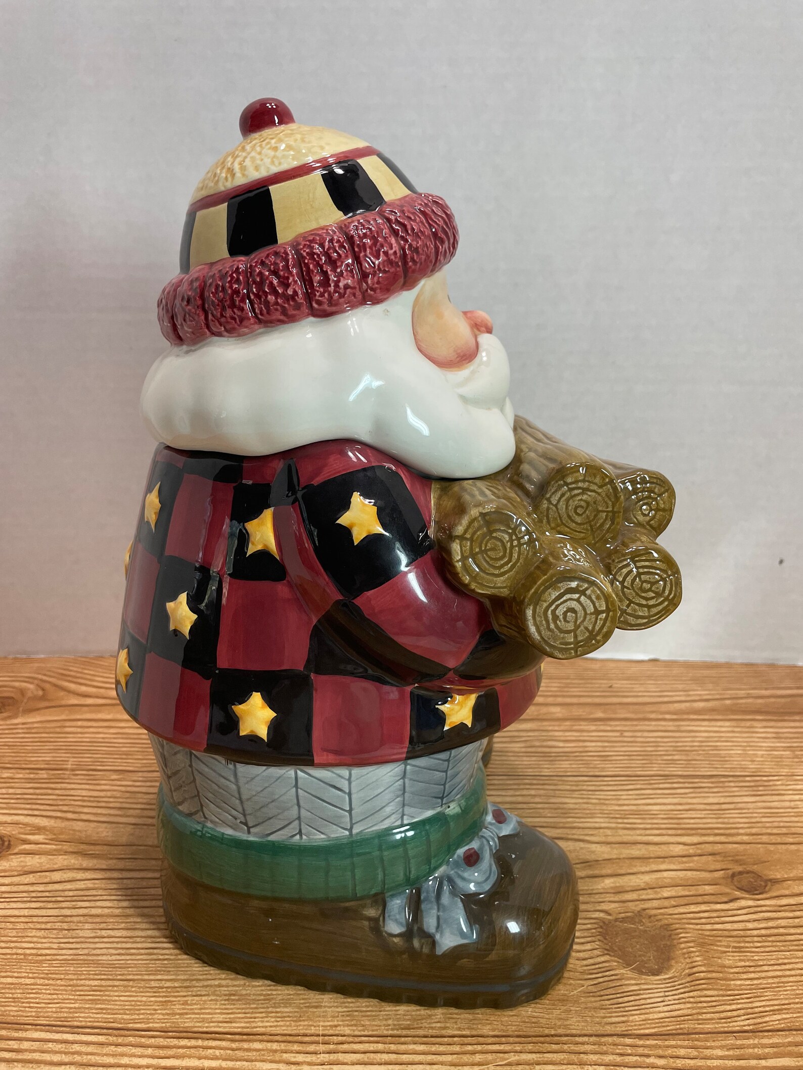Woodland Santa Cookie Jar Debbie Mumm - Etsy