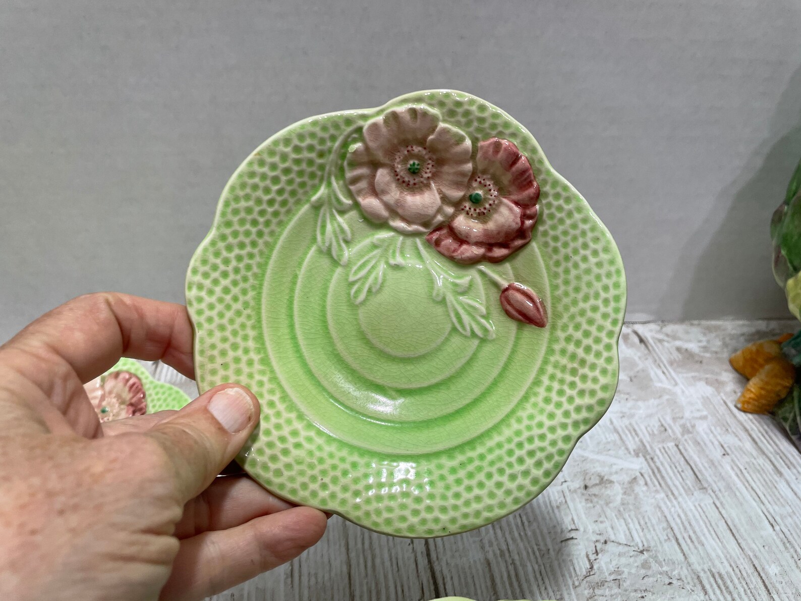 Melba Ware Sugar and Creamer With Under Plater Mint Green M | Etsy