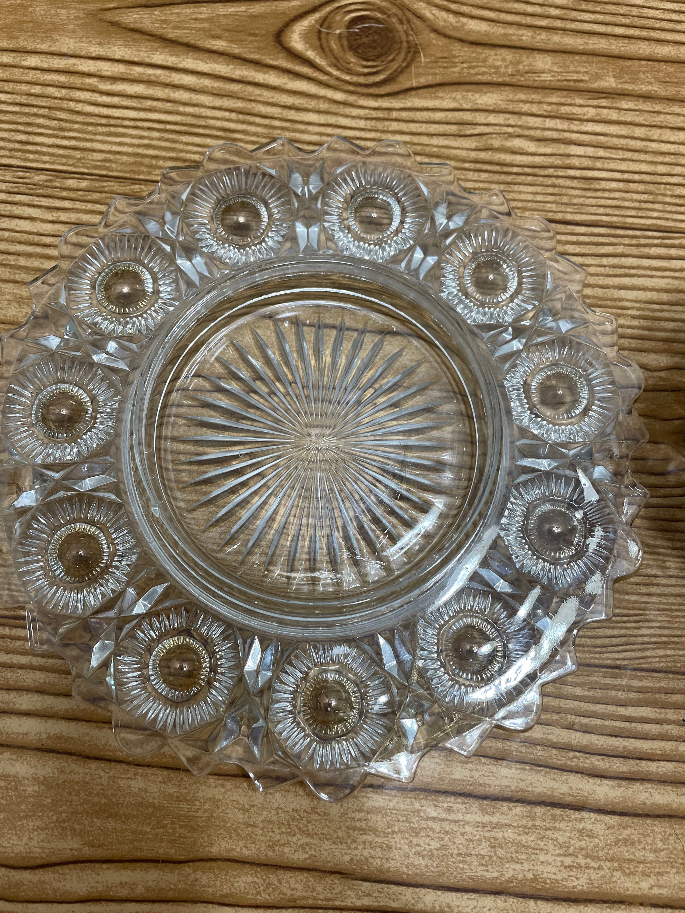 EAPG Domed Butter Dish 1909 Bullseye and Daisy Cheese Dome - Etsy